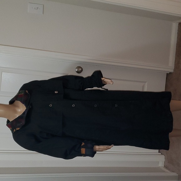 Vintage | Jackets & Coats | Vintage M Thin Insulation Trench Coat Aztec ...